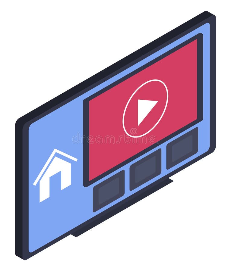 Modern Technologies, Smart TV Interface on Screen Stock Vector ...