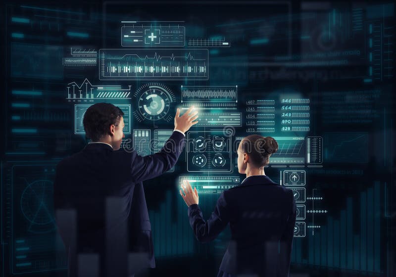 Modern technologies in use stock photo. Image of graph - 64695212