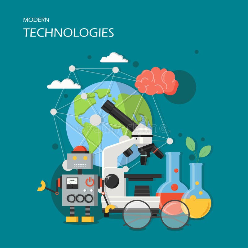 Modern Technologies Vector Illustration in Flat Style Stock Vector ...