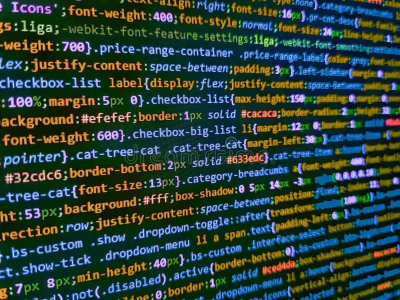 Modern Technologies Web Cascading Design Abstract Program Code On