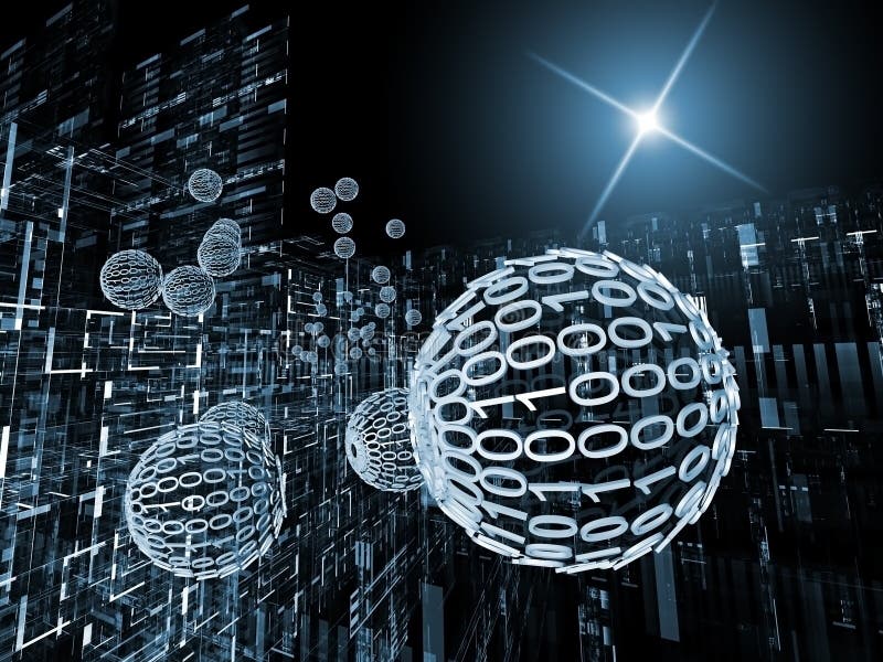 Modern Technology Abstract stock illustration. Illustration of distance ...