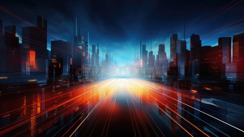 Modern Technology Abstract Ultrawide Background, Abstract Illustration ...