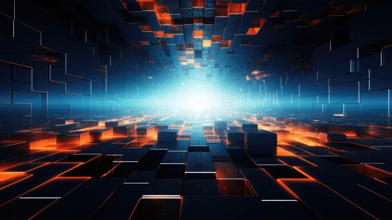 Modern Technology Abstract Ultrawide Background, Abstract Illustration ...