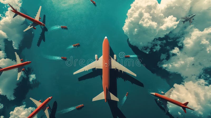 Aerial warfare simulation stock illustration. Illustration of warfare ...