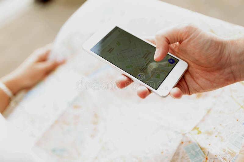 Modern Technology Allows for Better Navigation Stock Image - Image of ...