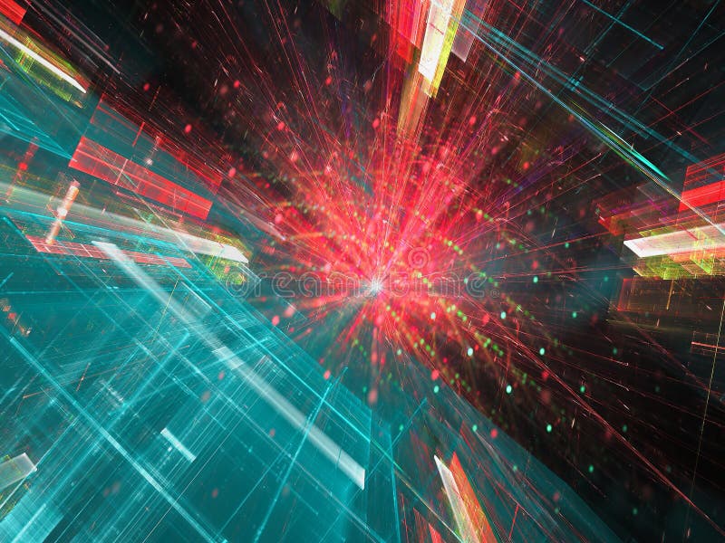 Abstract Tech Perspective - Digitally Generated Image Stock ...