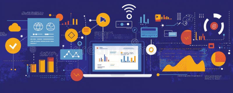 Modern Technology Background with Analytics and Data Visualization ...