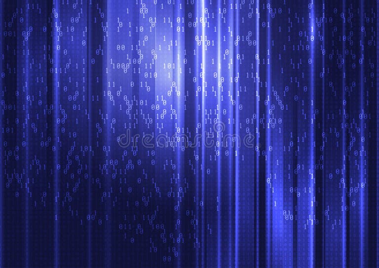Modern Technology Background with Binary Code Design Stock Illustration - Illustration of vector ...