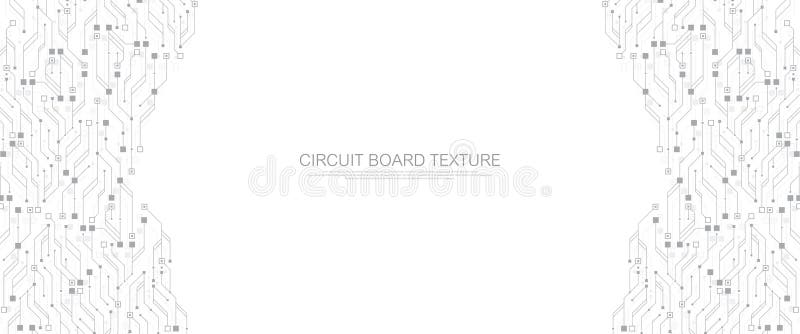 Modern Technology Banner Template with Circuit Board Texture. Quantum ...