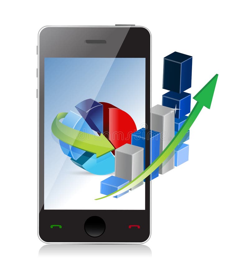 Modern Technology Business Concept Phone Stock Illustration ...