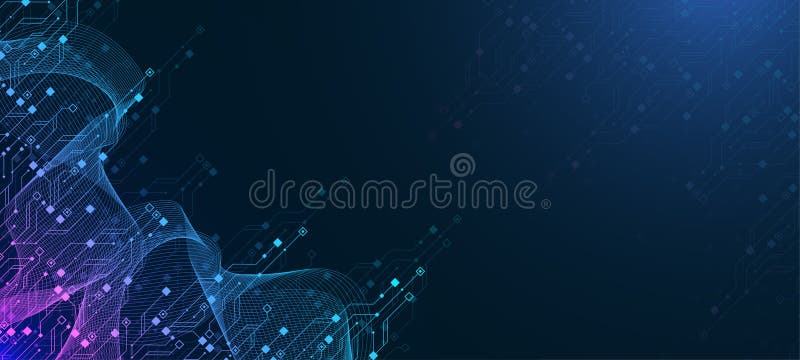 Modern Technology Circuit Board Illustration Texture Background Design ...