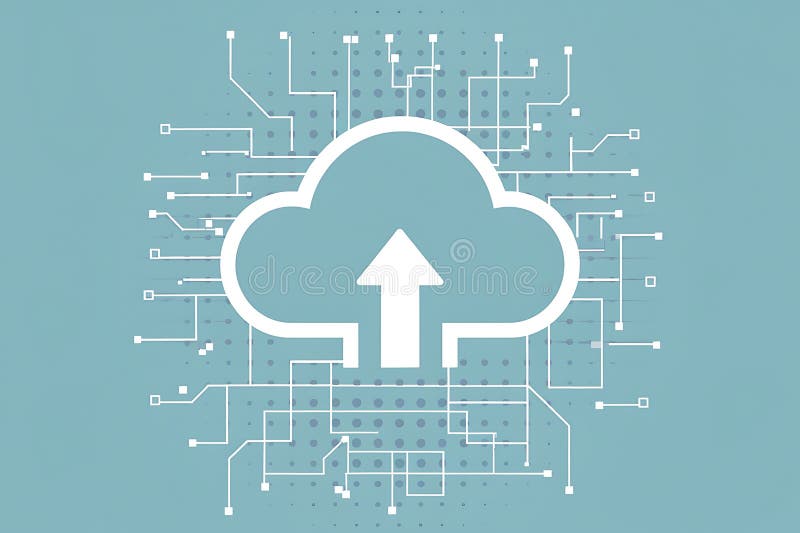 Modern Technology Cloud Icon Design Stock Illustration - Illustration ...