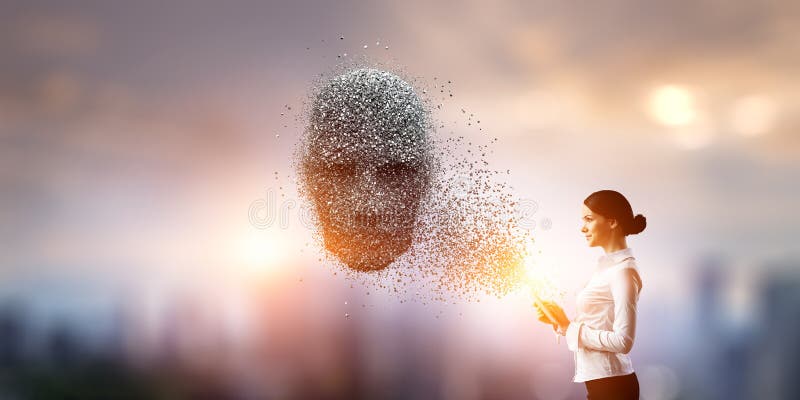 Artificial Intelligence and Future Technologies. Mixed Media Stock ...