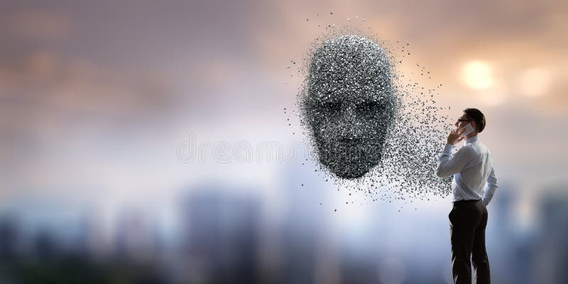 Artificial Intelligence and Future Technologies. Mixed Media Stock ...