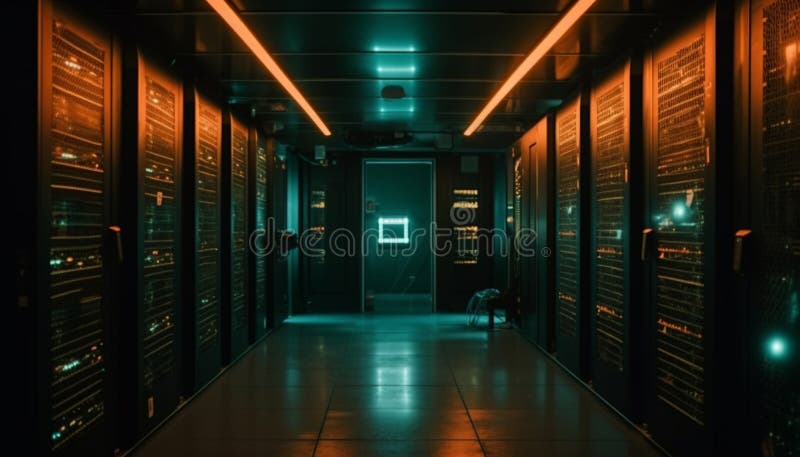 Modern Technology Connects Global Communications in Futuristic Computer ...