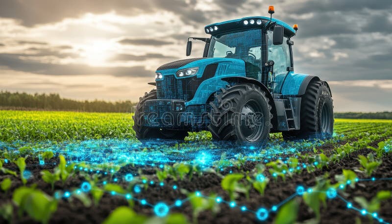 Modern Technology in a Corn Field Enhances Farming Efficiency and ...