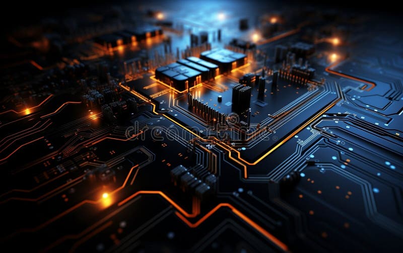 Modern Technology 3D Background Stock Illustration - Illustration of ...