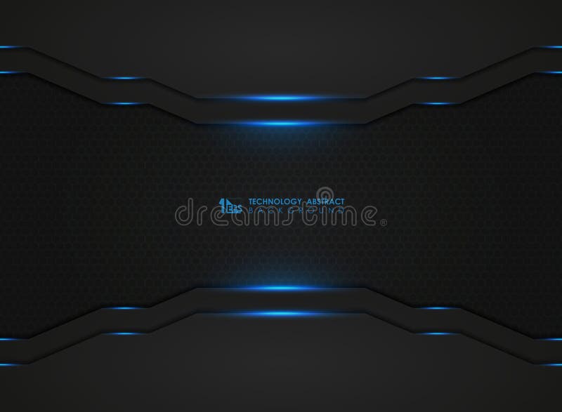 Modern Technology Dark Hexagonal Pattern with Blue Lasers Cover ...