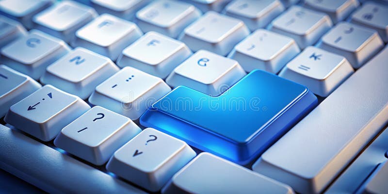 Modern Technology Digital Communication Conceptual Keyboard with ...