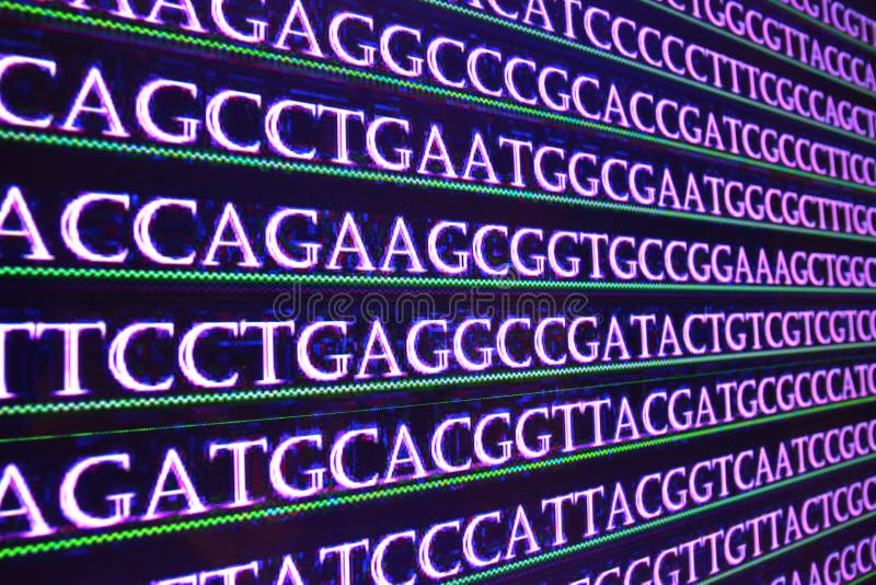 Modern Technology: DNA Sequencing. Stock Photo - Image of biology, gene ...