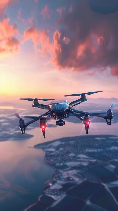 Modern Technology. Drones are Unmanned Aerial Vehicles Used for 4K ...
