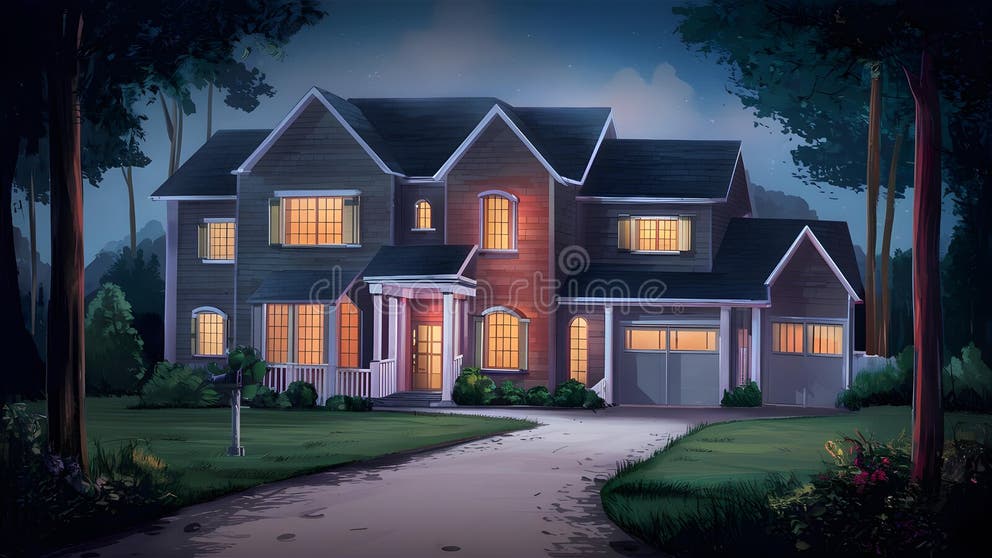 Modern Technology Enhancing Home Security and Peace of Mind. Concept ...