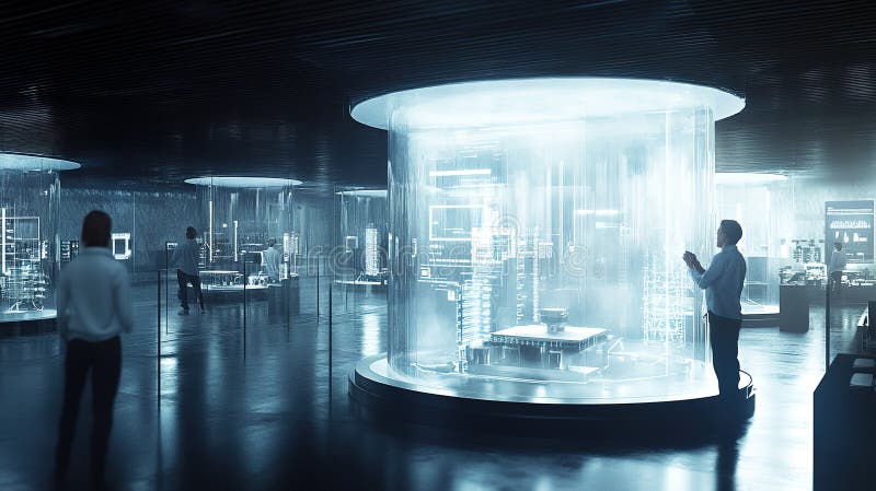 Modern Technology Exhibition Showcasing Advanced Processors and ...