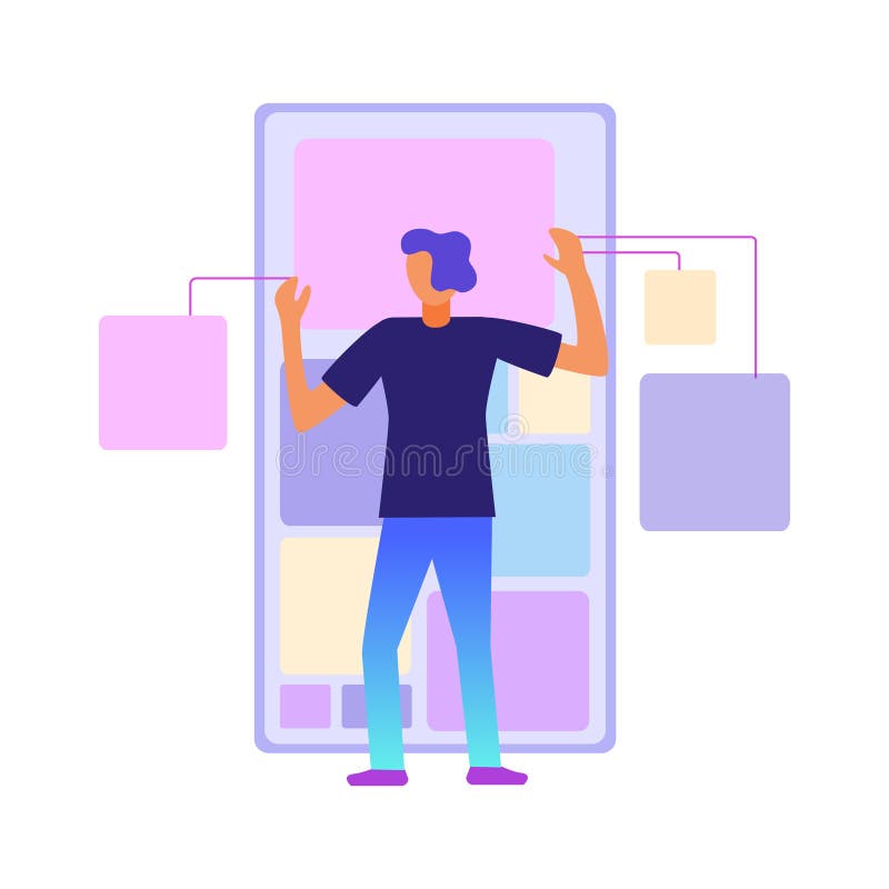 Modern Technology Flat Concept Stock Illustration - Illustration of ...
