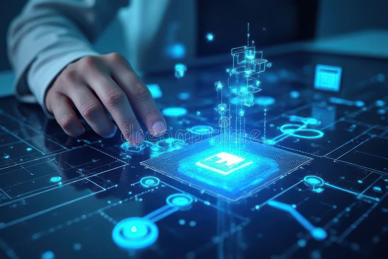 Modern Technology Focused on Software Tools Stock Illustration ...