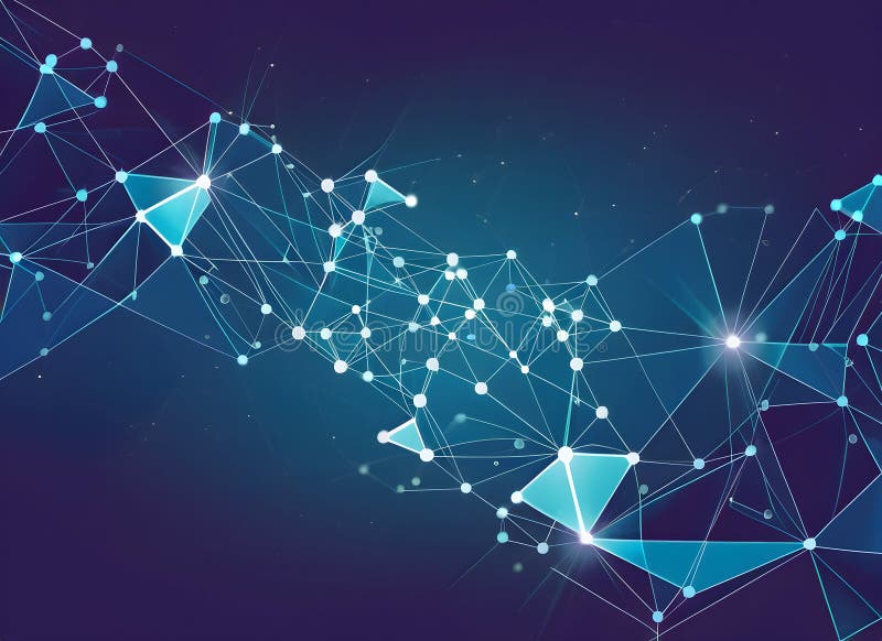 Modern Technology Geometry Polygonal Low Poly Connecting Dots and Lines ...