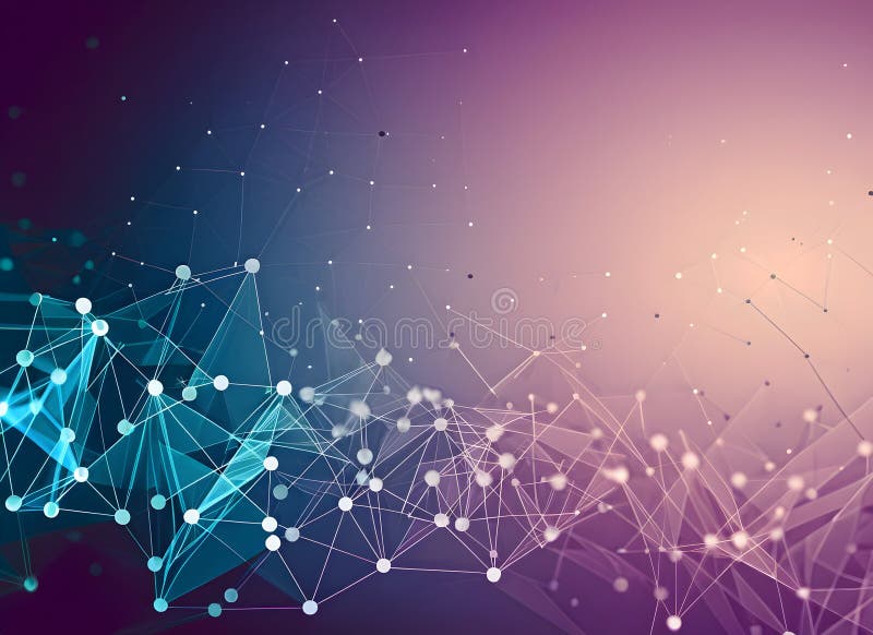 Modern Technology Geometry Polygonal Low Poly Connecting Dots and Lines ...