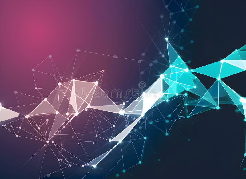 Modern Technology Geometry Polygonal Low Poly Connecting Dots and Lines ...
