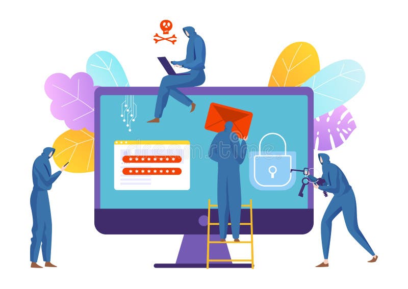 Modern Technology Hacker Steal Personal Data Information, Tiny ...