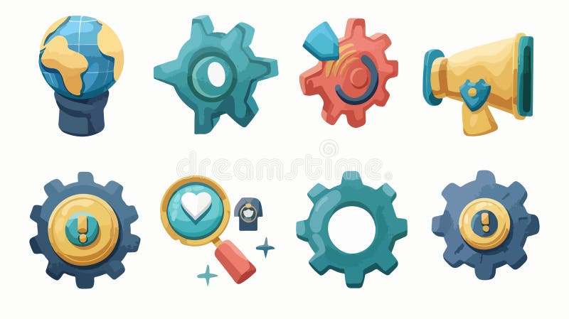 Modern Technology Icons for Internet Stock Vector - Illustration of ...