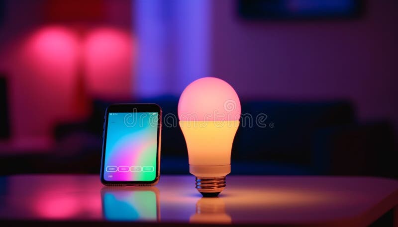 Modern Technology Illuminates Dark Night with Vibrant Phone Connection ...