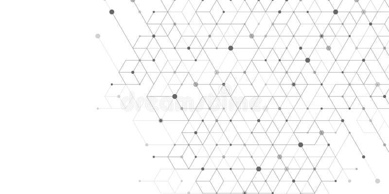 Modern Technology Illustration with Square Grid. Technology Banner ...