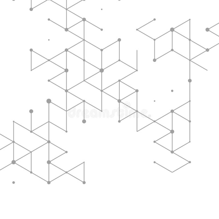 Modern Technology Illustration with Square Mesh Stock Vector ...