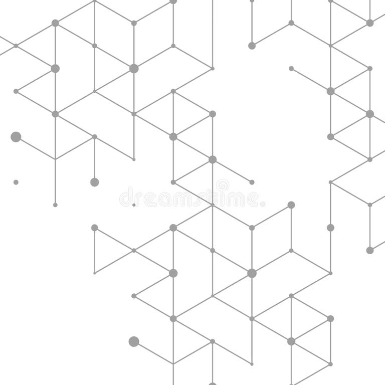 Modern Technology Illustration with Square Mesh Stock Vector ...