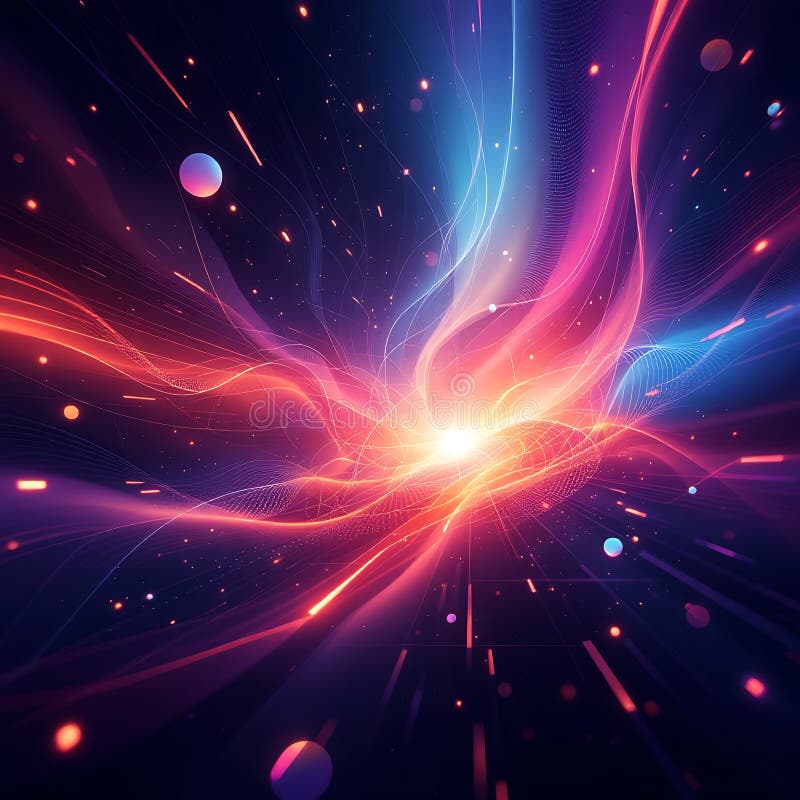 Modern Technology-Inspired Abstract Digital Artwork Stock Illustration ...