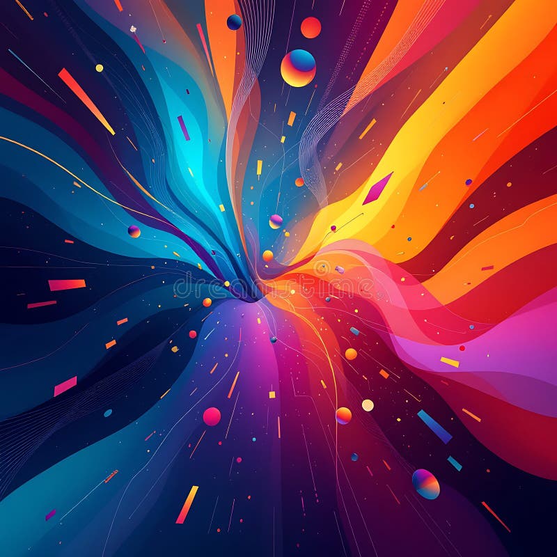 Modern Technology-Inspired Abstract Digital Artwork Stock Illustration ...