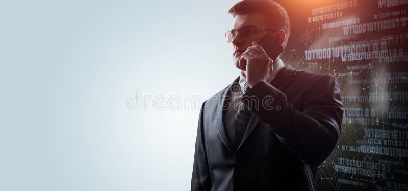 Modern Technology and Mobile Devices in Business Management Stock Photo ...