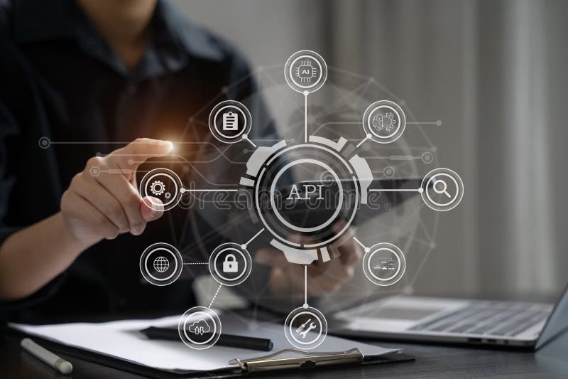 Modern Technology and Networking Concept, Woman Using Laptop, Tablet ...