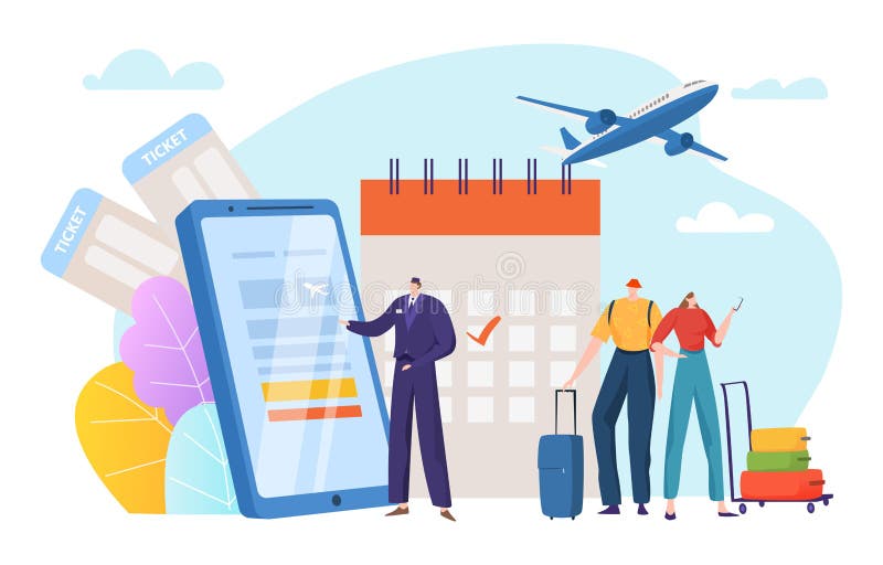 Modern Technology Online Booking Aircraft Travel Ticket Mobile ...