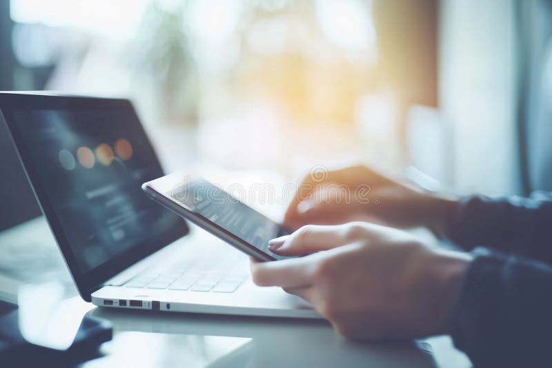 Modern Technology and Productivity Stock Illustration - Illustration of ...