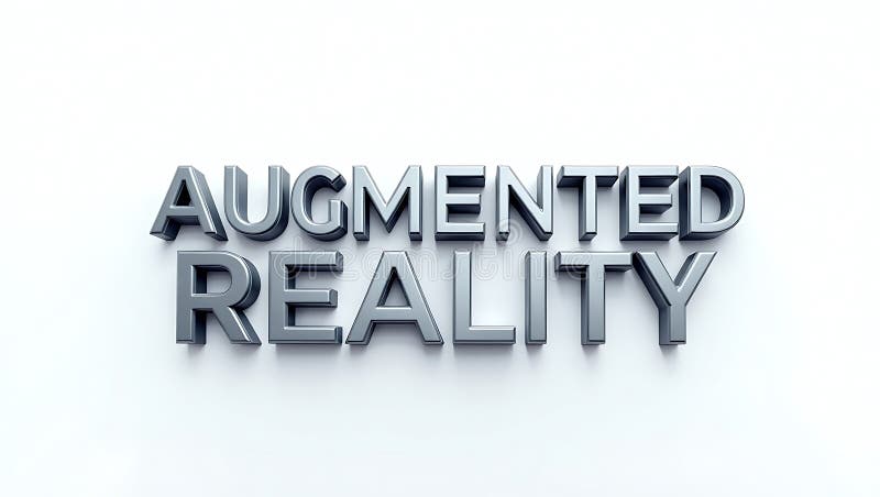 Modern Technology Showcases Augmented Reality on a Plain Background ...