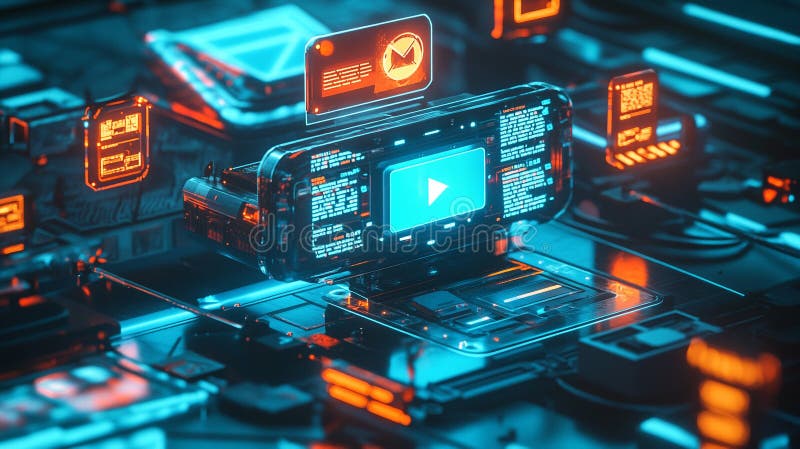 Modern Technology Showcases Digital Notifications on a Smartphone ...