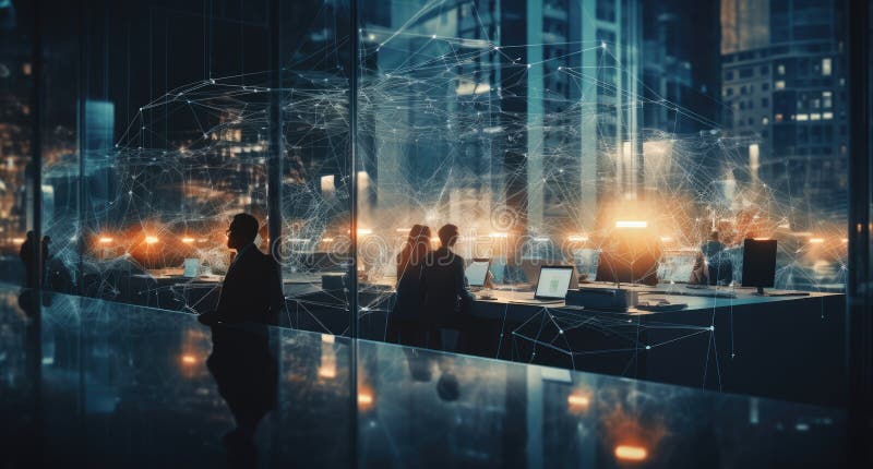 Modern Technology and Social Network in the Office Stock Photo - Image ...