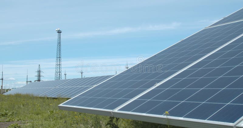 Modern Technology, Solar Panels at the Solar Power Station, 4k Stock ...