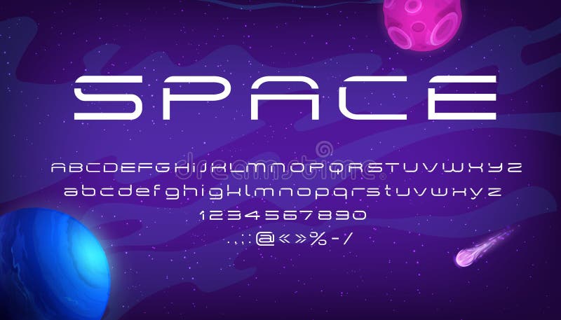Modern Technology Space Font Type, Universe Type Stock Vector ...