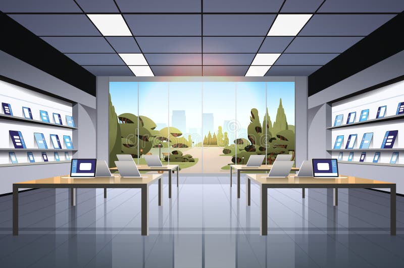 Modern Technology Store Interior Digital Electronic Gadgets Market ...